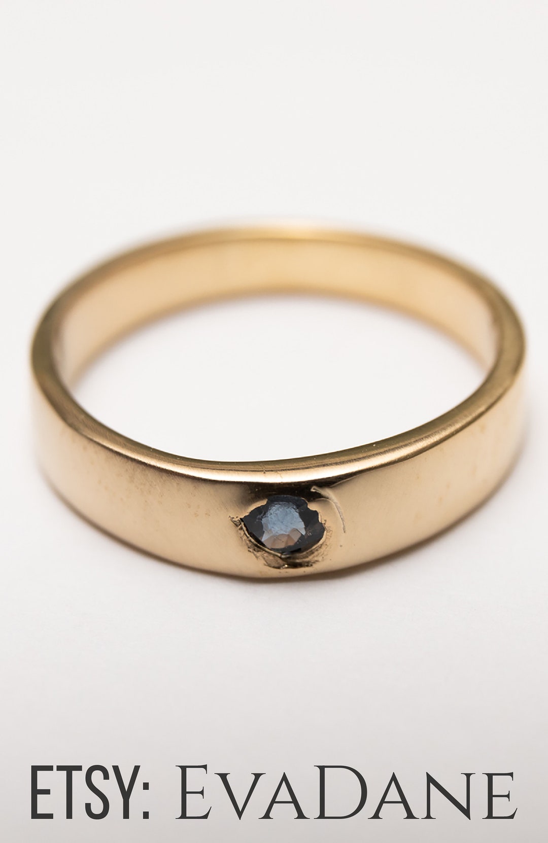 Minimalist Ring Alternative Engagement Ring Modern Ring Sapphire Ring ...