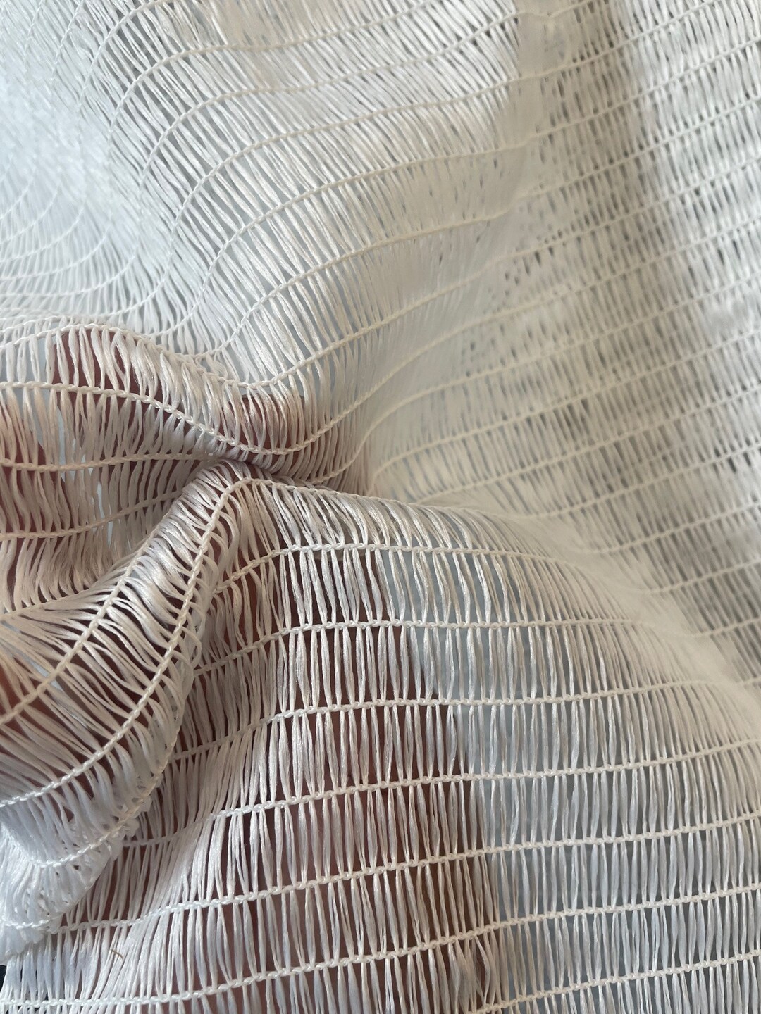 Threaded Mesh White 54" Sold by the Yard - Etsy
