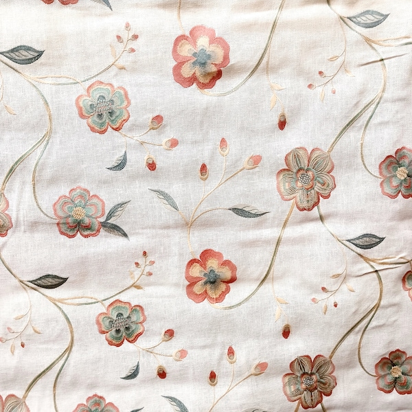 Floral Linen Fabric - Etsy