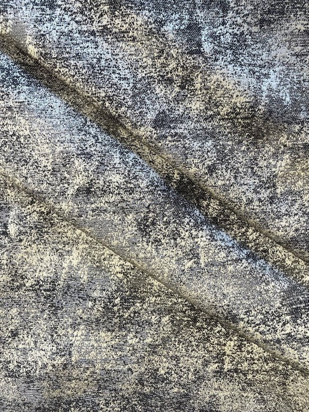 Charcoal and Grey Granite Fabric Jacquard Reversible 58" Sold by the ...