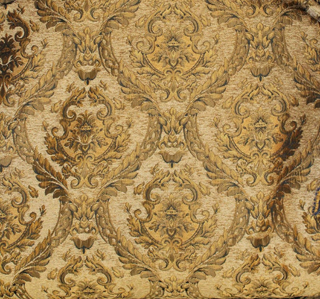 Damask Chenille Fabric Luxurious Jacquard Renaissance Sold by the Yard ...