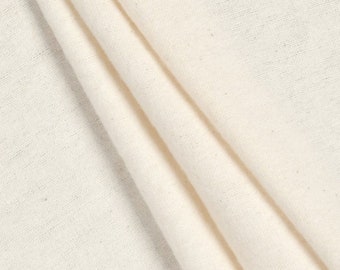 Flannel Organic Fabric, Solid, Natural Fabric-unbleached Cotton Flannel ...