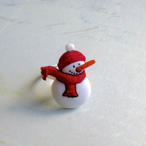 Snowman Ring, Christmas Ring, Snowman Jewelry, Gift for Girls, Stocking ...