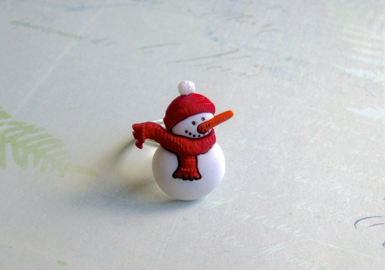 Snowman Ring Christmas Ring Snowman Jewelry Gift for Girls - Etsy