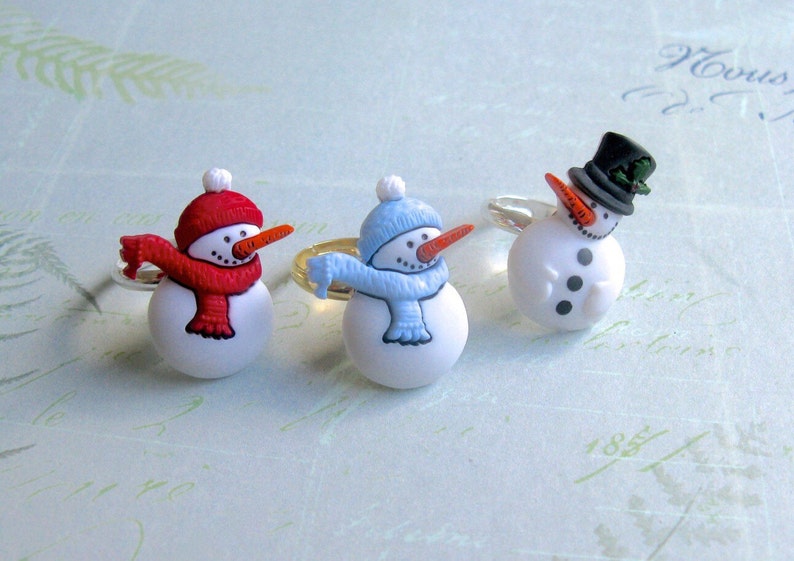 Snowman Ring Christmas Ring Snowman Jewelry Gift for Girls - Etsy