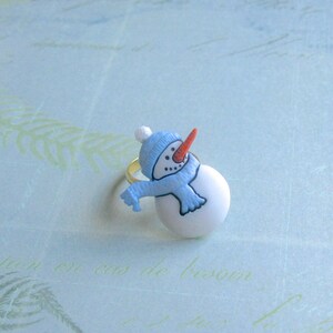 Snowman Ring, Christmas Ring, Snowman Jewelry, Gift for Girls, Stocking ...