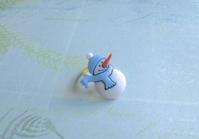 Snowman Ring Christmas Ring Snowman Jewelry Gift for Girls - Etsy