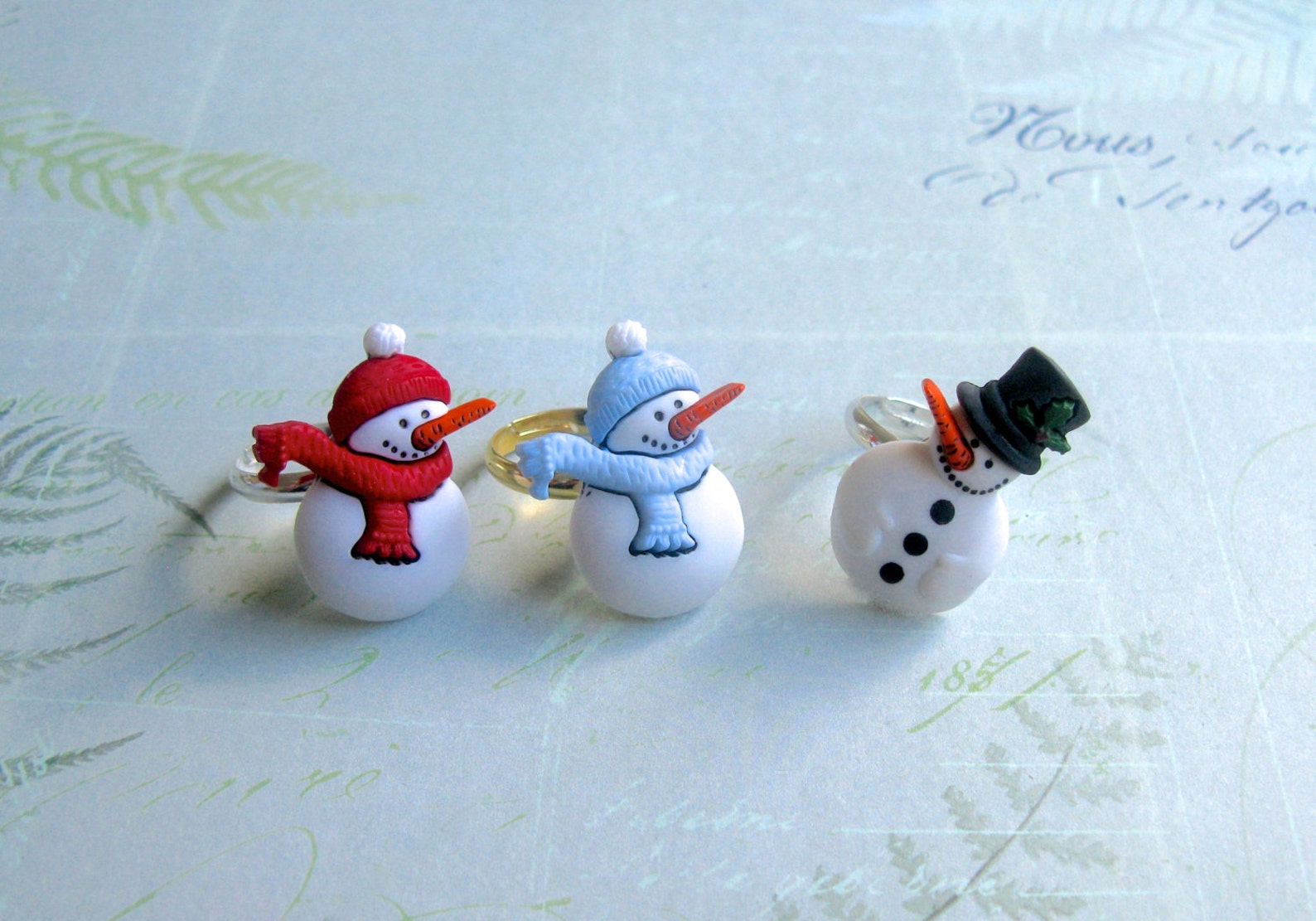 Snowman Ring Christmas Ring Snowman Jewelry Gift for Girls - Etsy