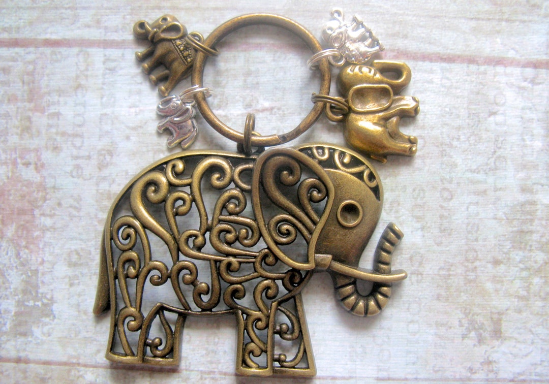 Elephant Keychain, Elephant Charms, Elephant Accessories, Good Luck ...
