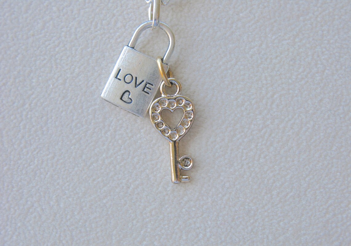Lock and Key Lock and Key Necklace Key Necklace Lock Charm - Etsy