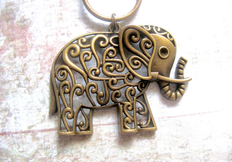Elephant Keychain Elephant Charms Elephant Accessories Good | Etsy