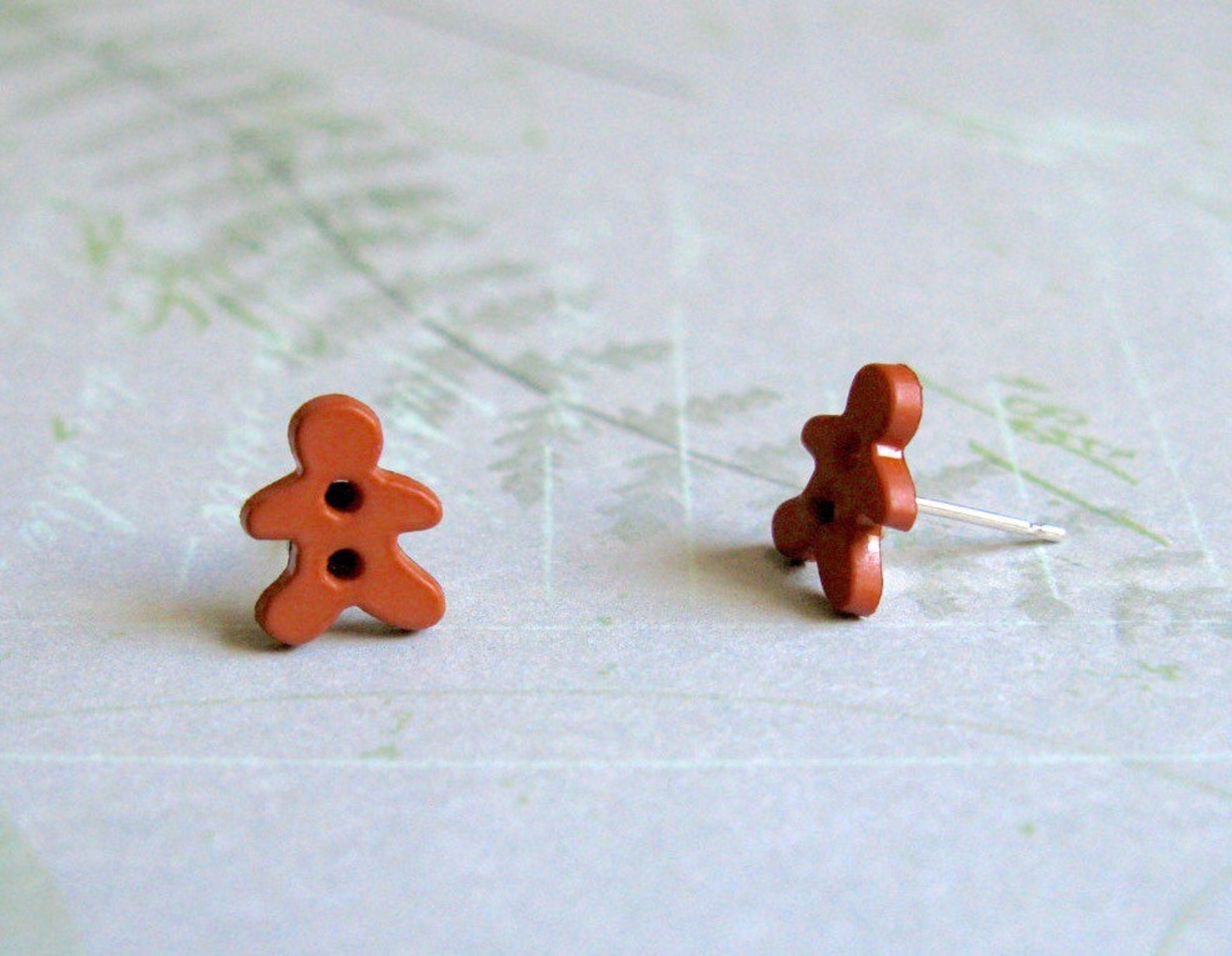 Gingerbread Man Earrings Gingerbread Man Jewelry Christmas - Etsy