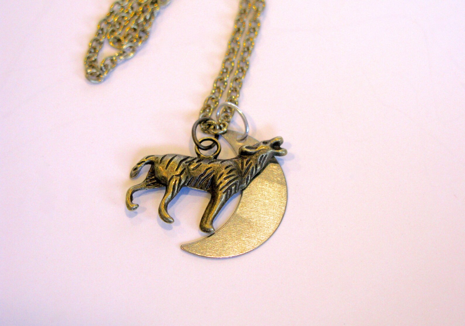 Werewolf Necklace Wolf Charm Halloween Necklace Howling - Etsy