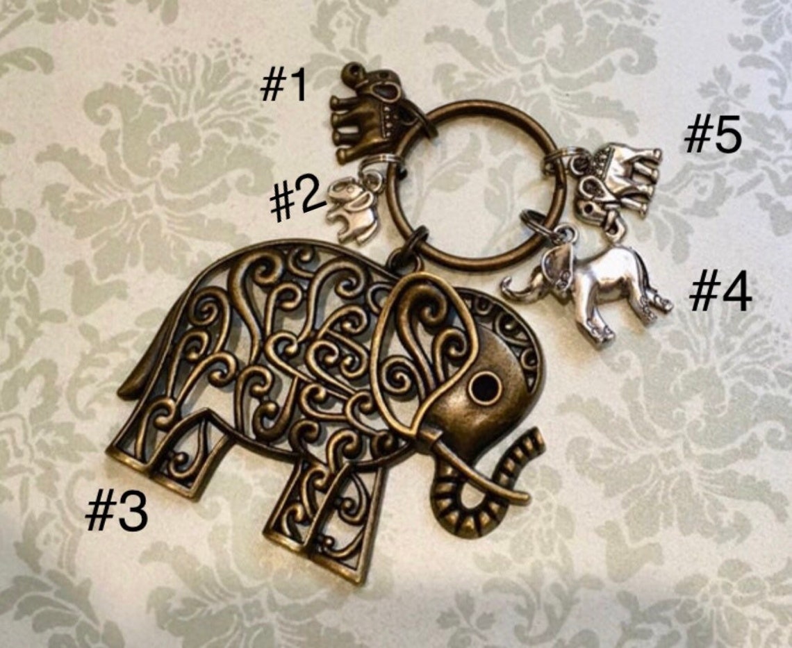 Elephant Keychain Elephant Charms Elephant Accessories Good | Etsy