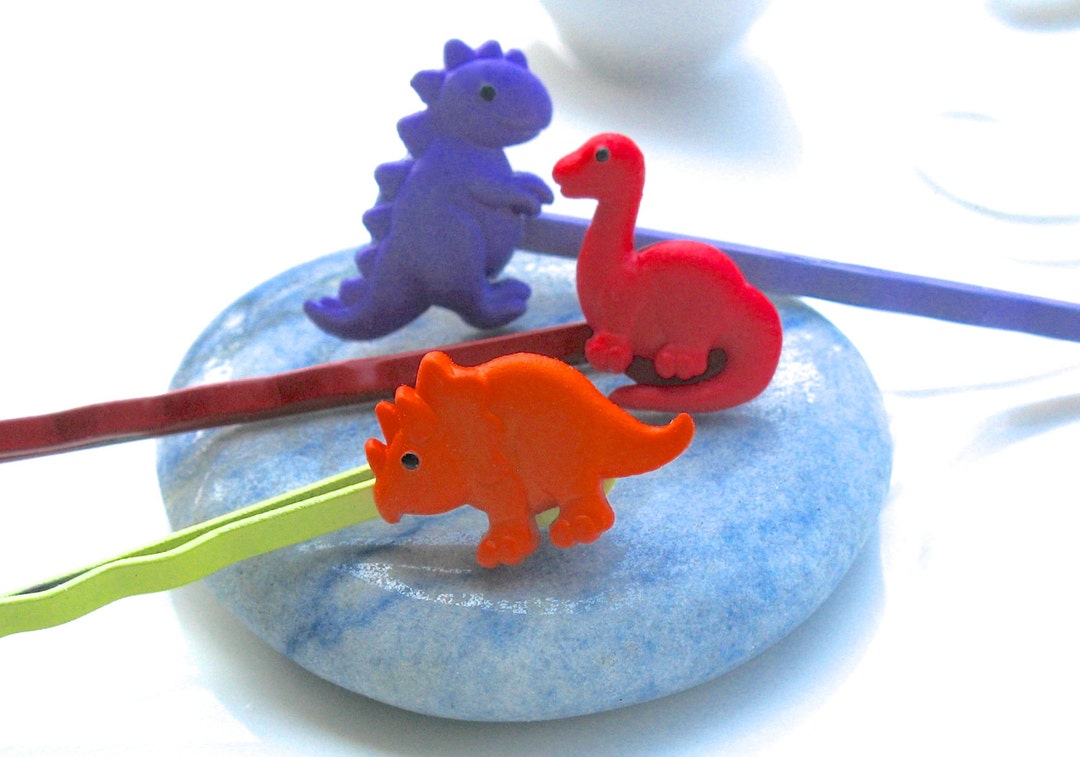 Dinosaur Hair Clip, Tyrannosaurus Rex, T Rex, Triceratops Hair Clip ...