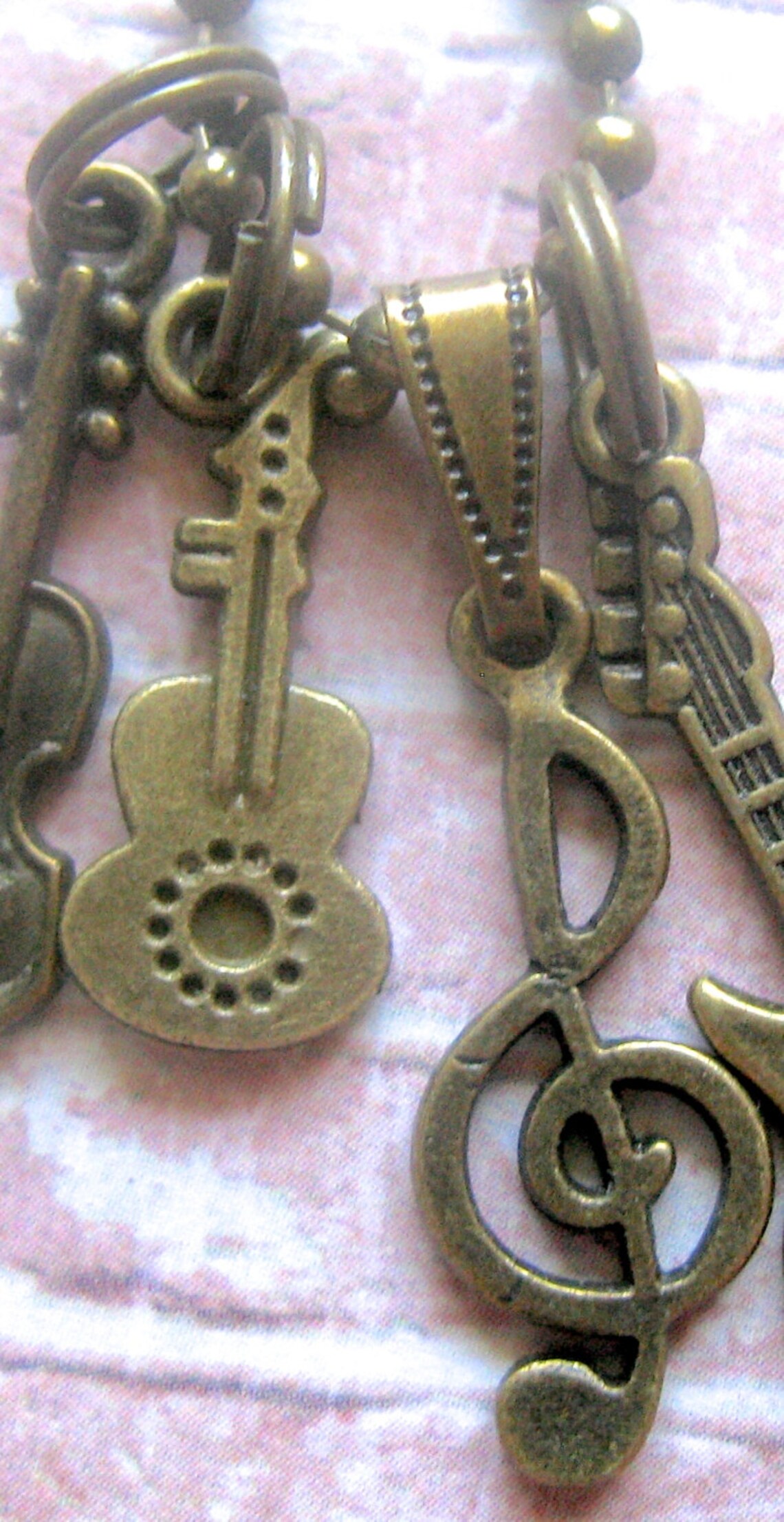Music Jewelry Music Necklace. Musical Instrument Charms - Etsy