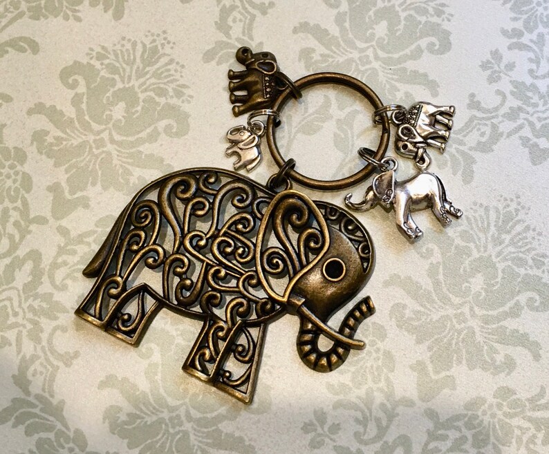 Elephant Keychain Elephant Charms Elephant Accessories Good | Etsy