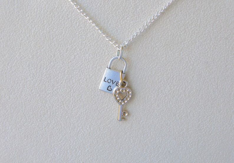 Lock and Key Lock and Key Necklace Key Necklace Lock Charm - Etsy
