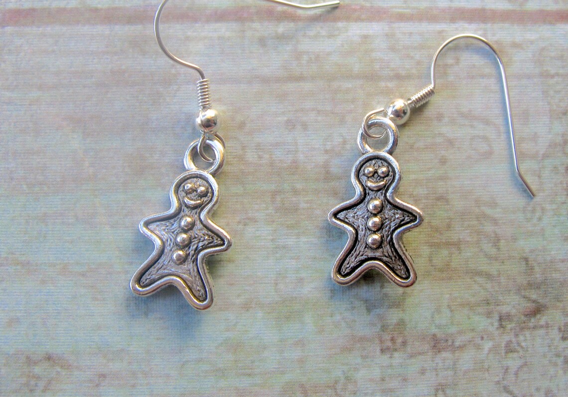 Gingerbread Man Earrings Gingerbread Man Jewelry Christmas - Etsy