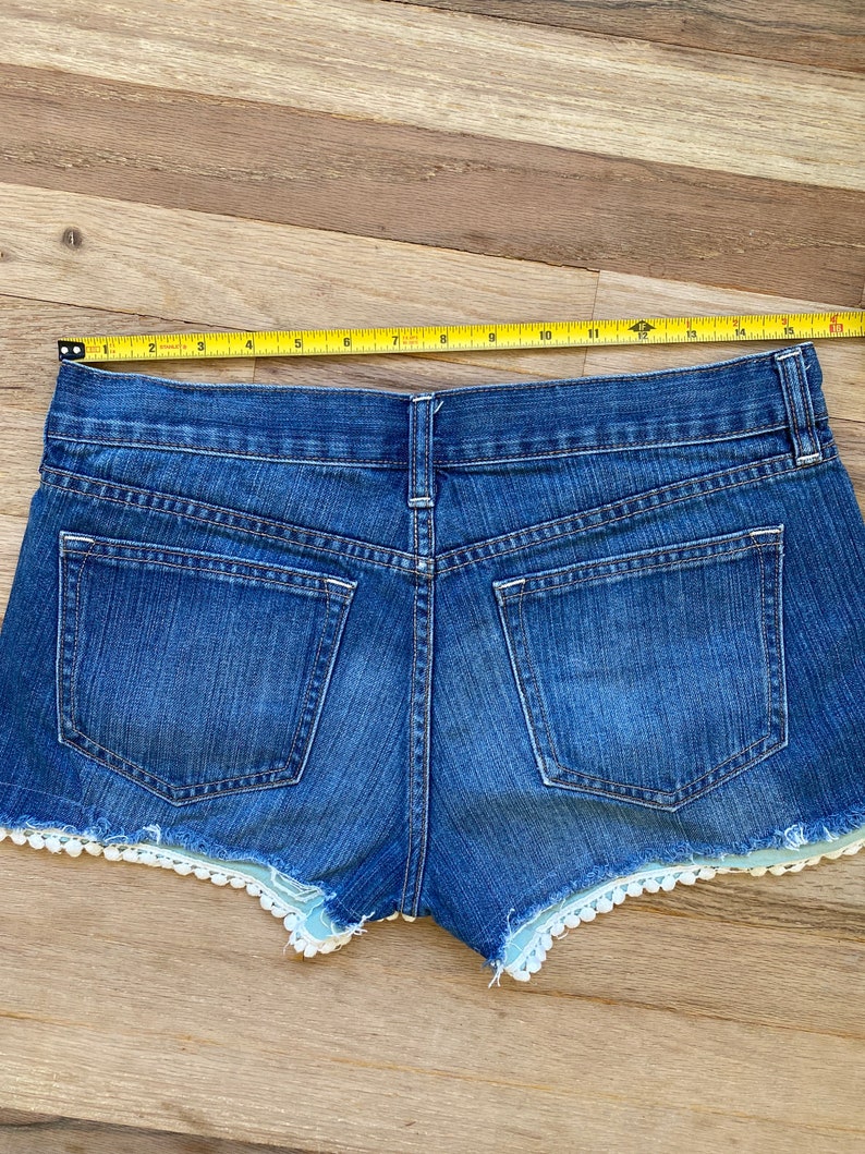 Size 6 Cutoff Jean Shorts With Trimmed Edges Upcycled Jean - Etsy