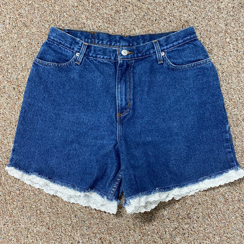 Lace Jean Shorts - Etsy