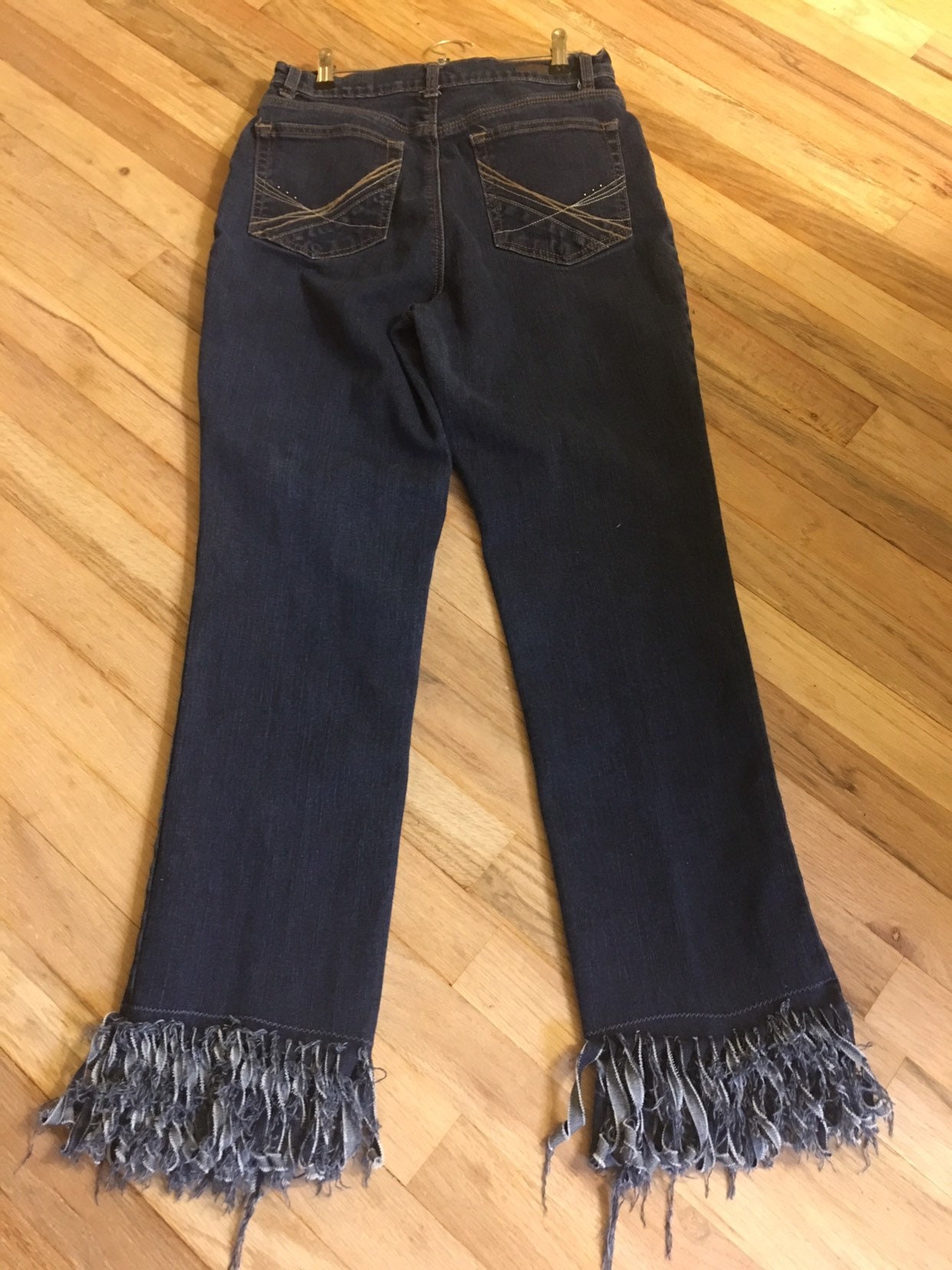 SIZE 5 FRINGE JEANS Fringed Mom Jeans Fringe Jeans Womens | Etsy