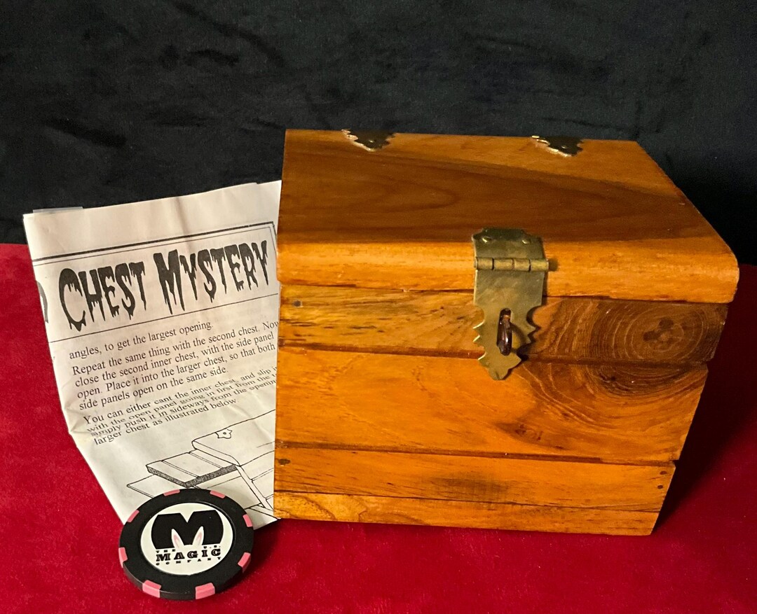 Funtime Magic - Vintage Wooden Double Locking Chest Mystery (classic ...