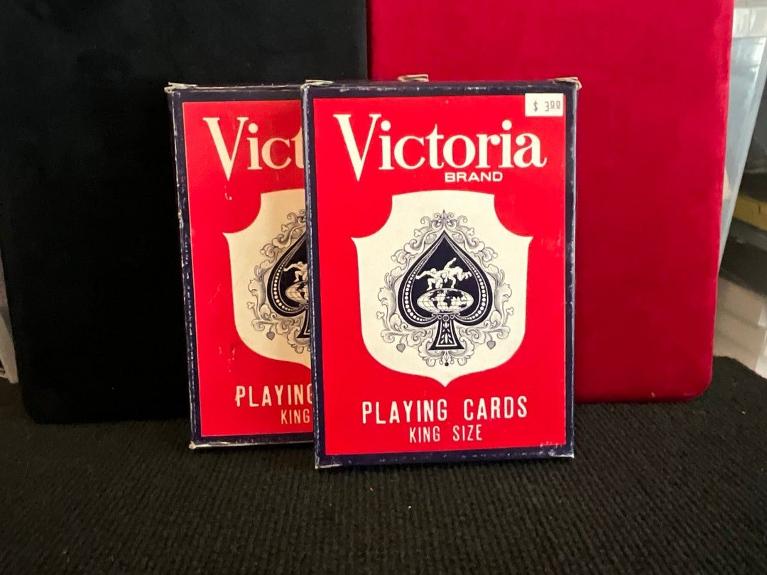 Vintage King Size Playing Cards Victoria Brand - Jumbo - Etsy