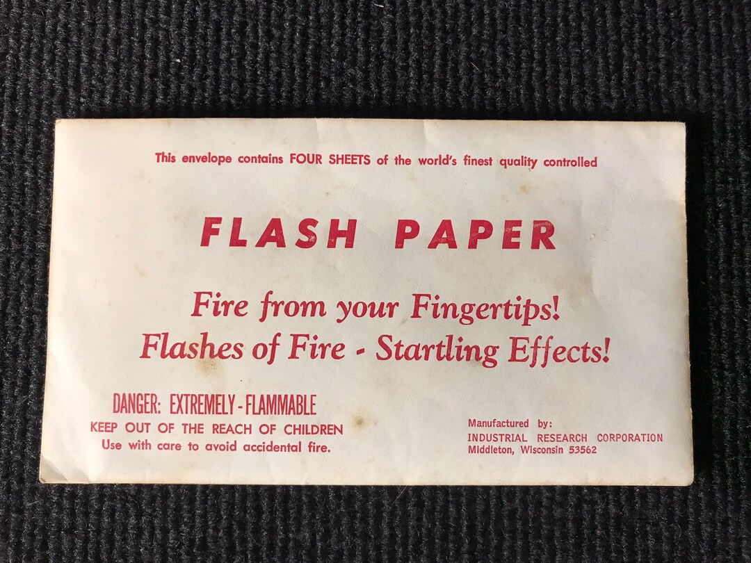 Flash Paper rare These Days - Etsy