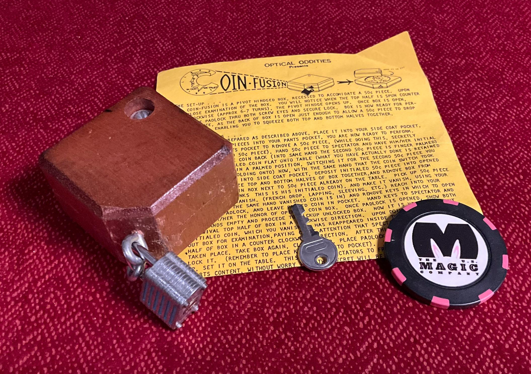 Optical Oddities Magic - Wooden COIN FUSION ~ Half Dollar Size (rare ...