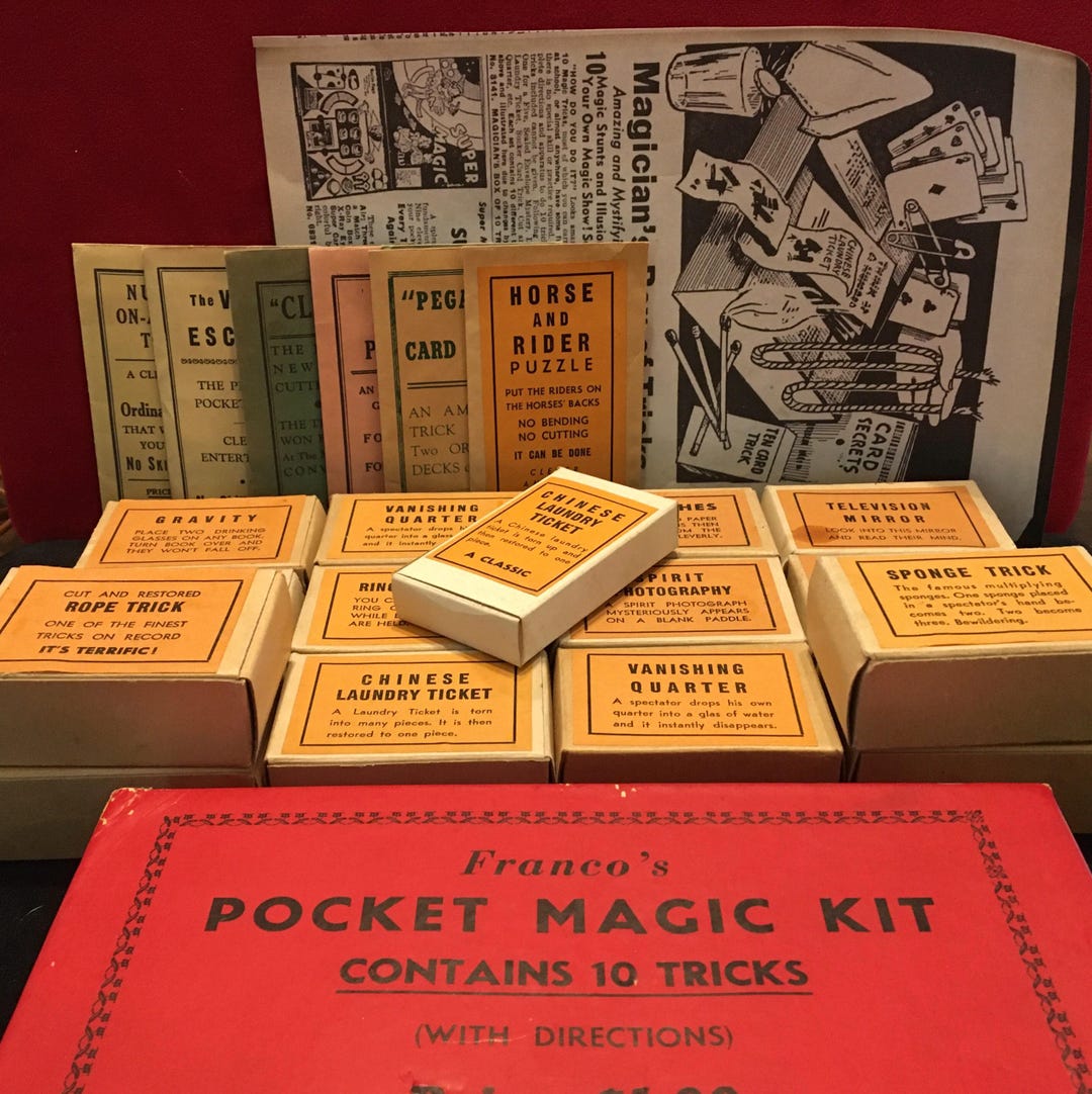 Franco's Vintage Magic Tricks Assorted 1970s Rare Find - Etsy
