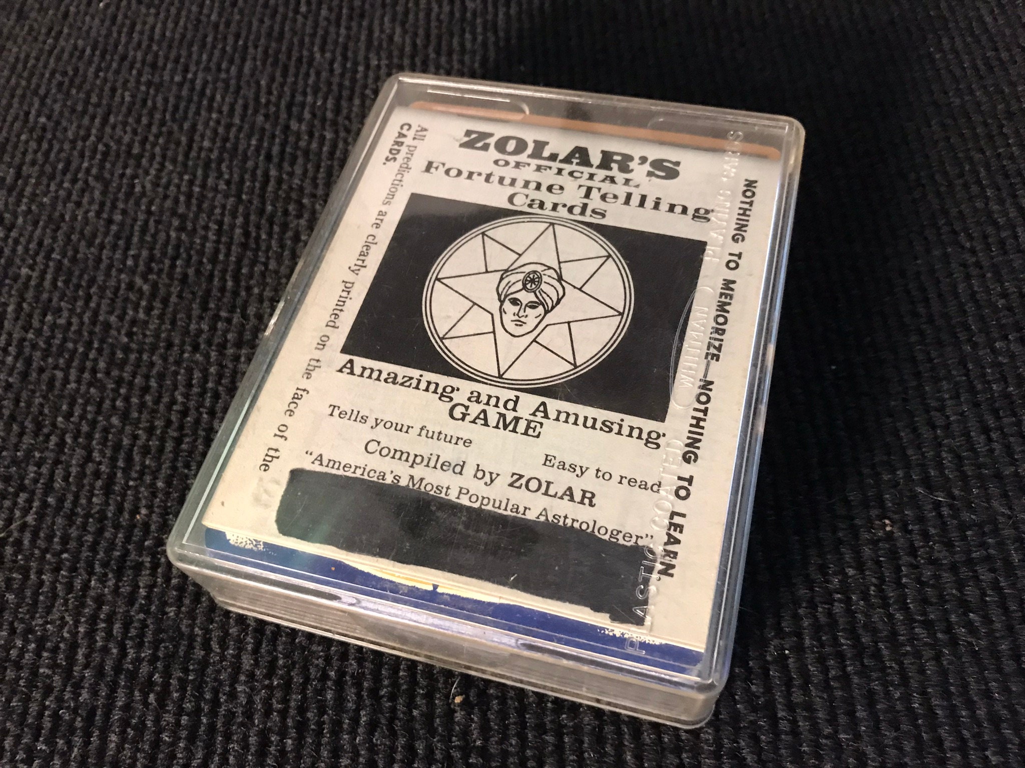 Zolar's Official Fortune Telling Cards 1966 - Etsy