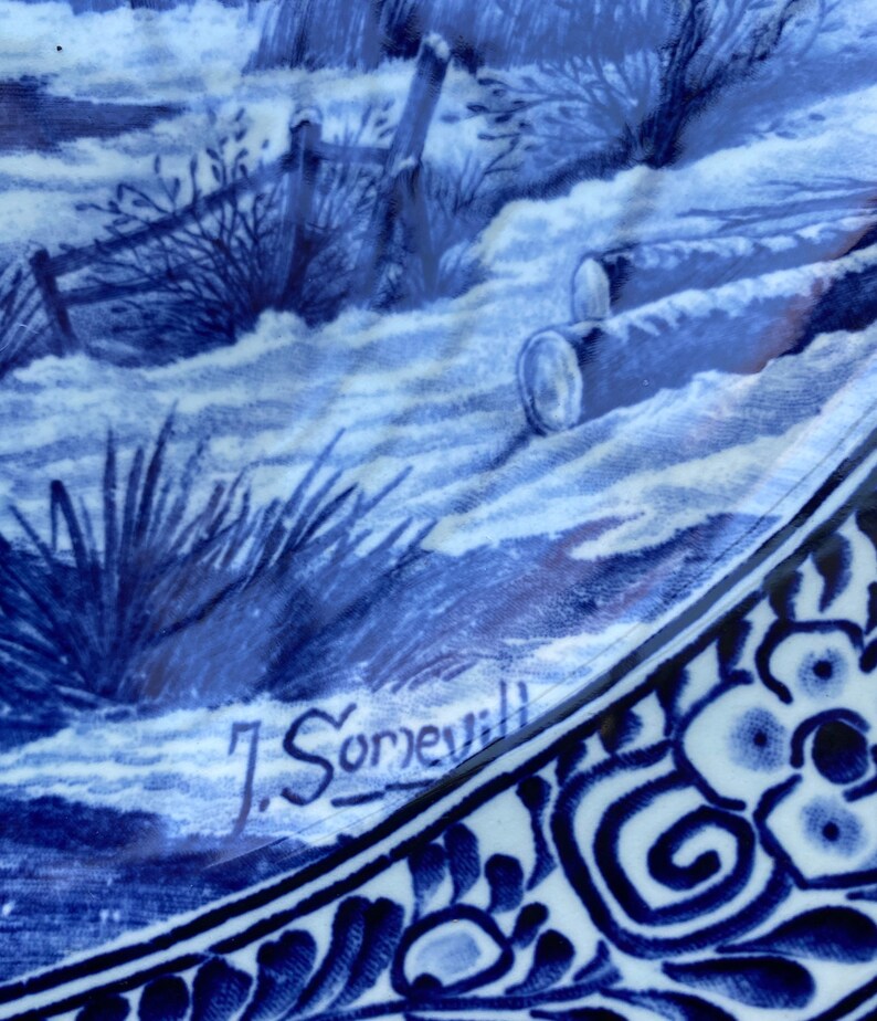 Royal Sphinx Large Delft Blue Platter - Made in Holland - Etsy