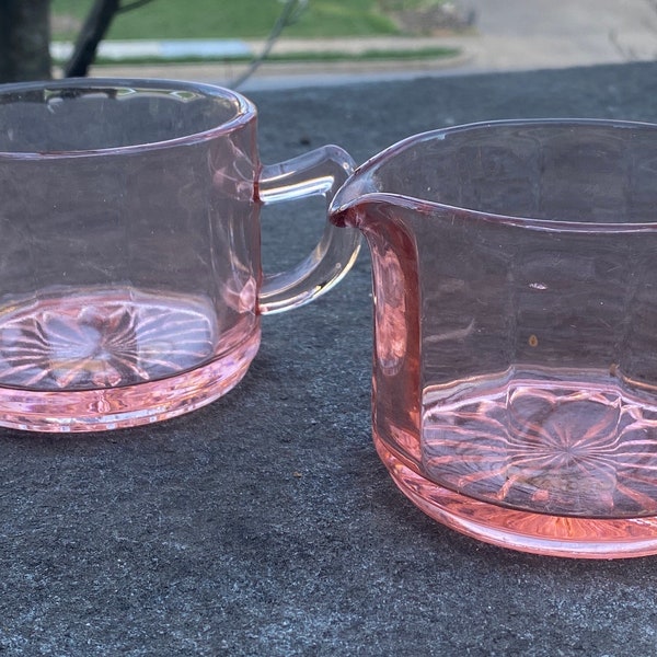 Pink Glass Creamer - Etsy