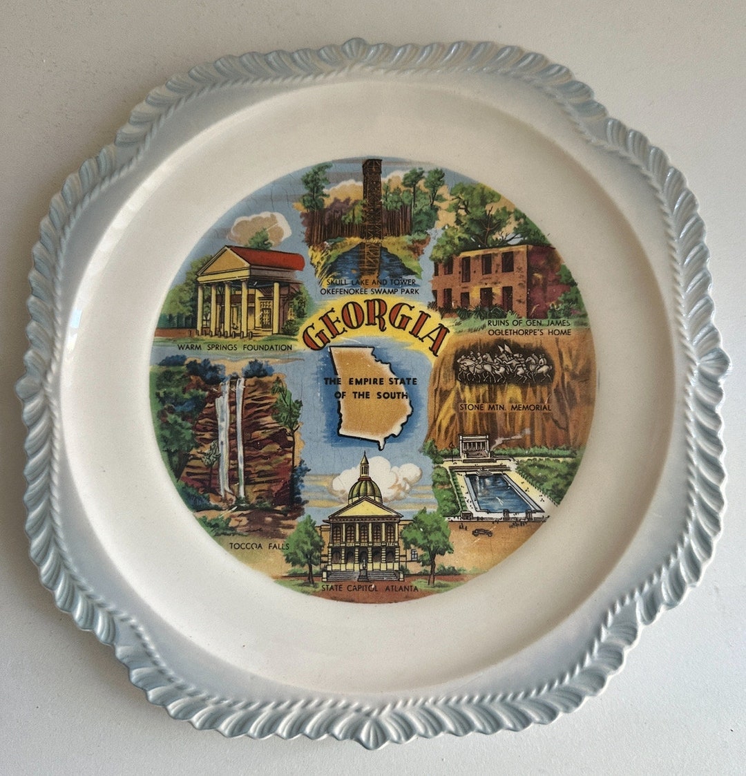 Colorful State of Georgia Plate - Etsy
