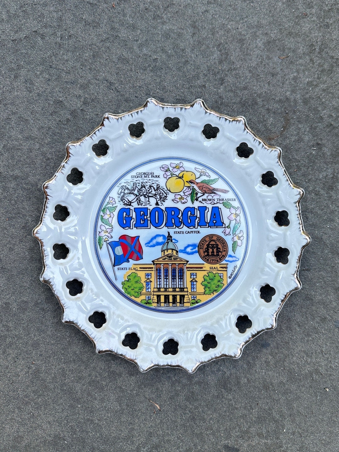 Kitschy Georgia State Plate - Etsy