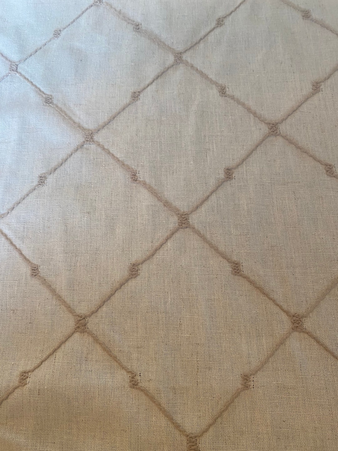 Muslin Embroidered Drapery Fabric - Etsy