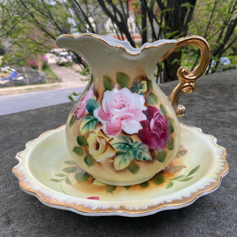 Pink Rose Pitcher - Etsy