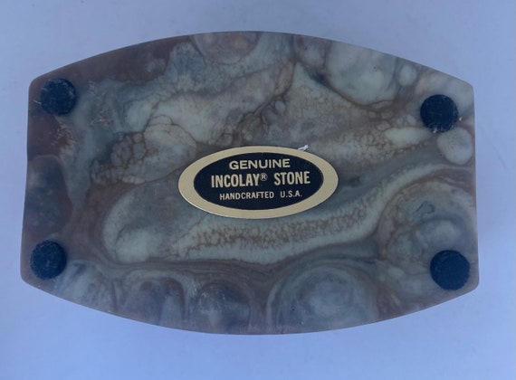 Beautiful Incolay Stone - Trinket Box - Gem