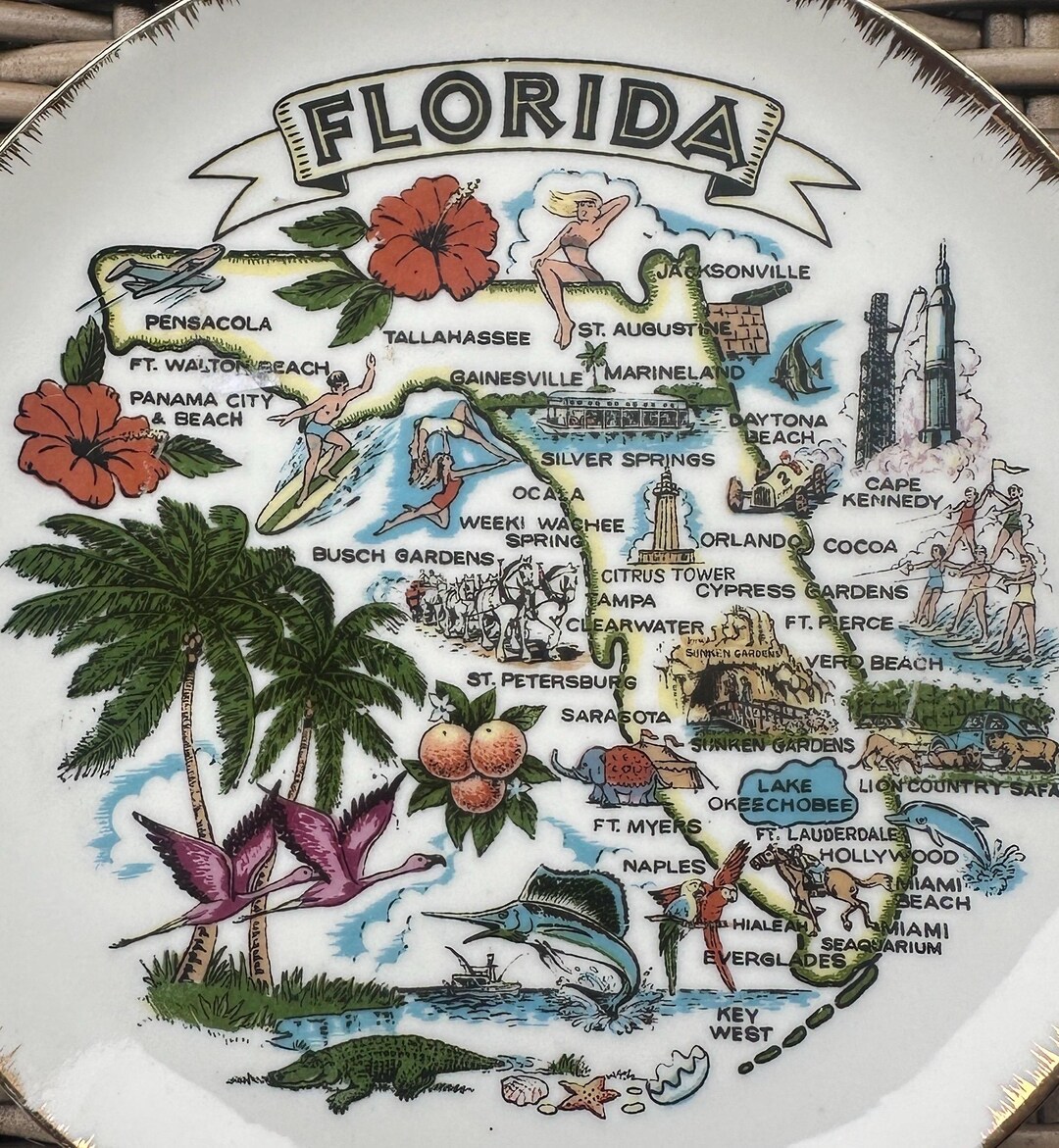 State of Florida State Plate - Etsy