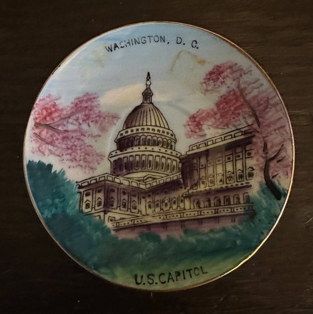 Pair of Washington DC Collectible Plates - Capitol and Washington ...