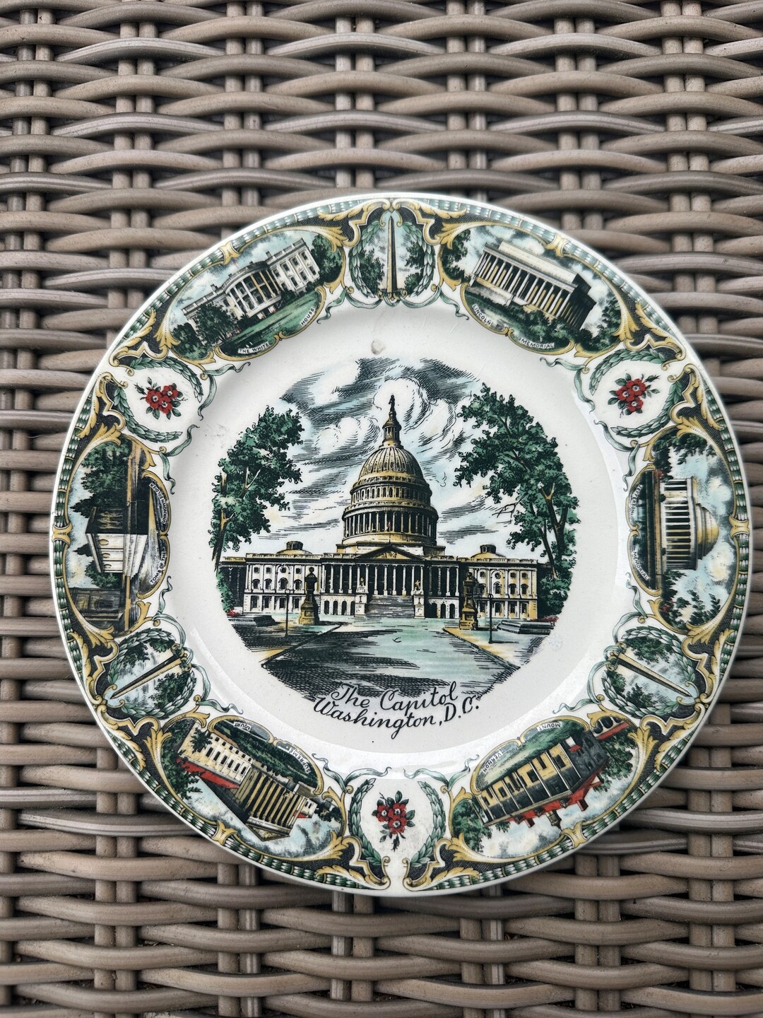 Beautiful Collectible US Capital Plate - Etsy