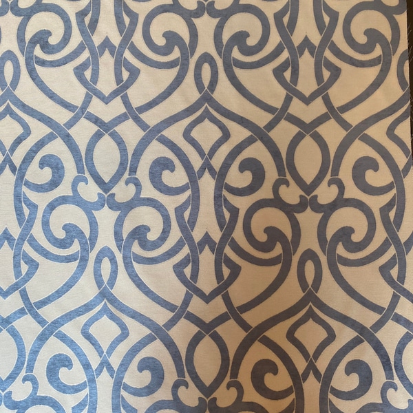 Blue Lattice Fabric - Etsy