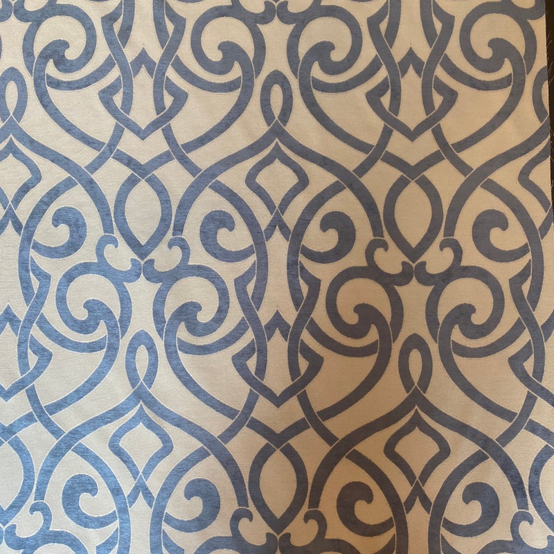 Blue Lattice Fabric - Etsy