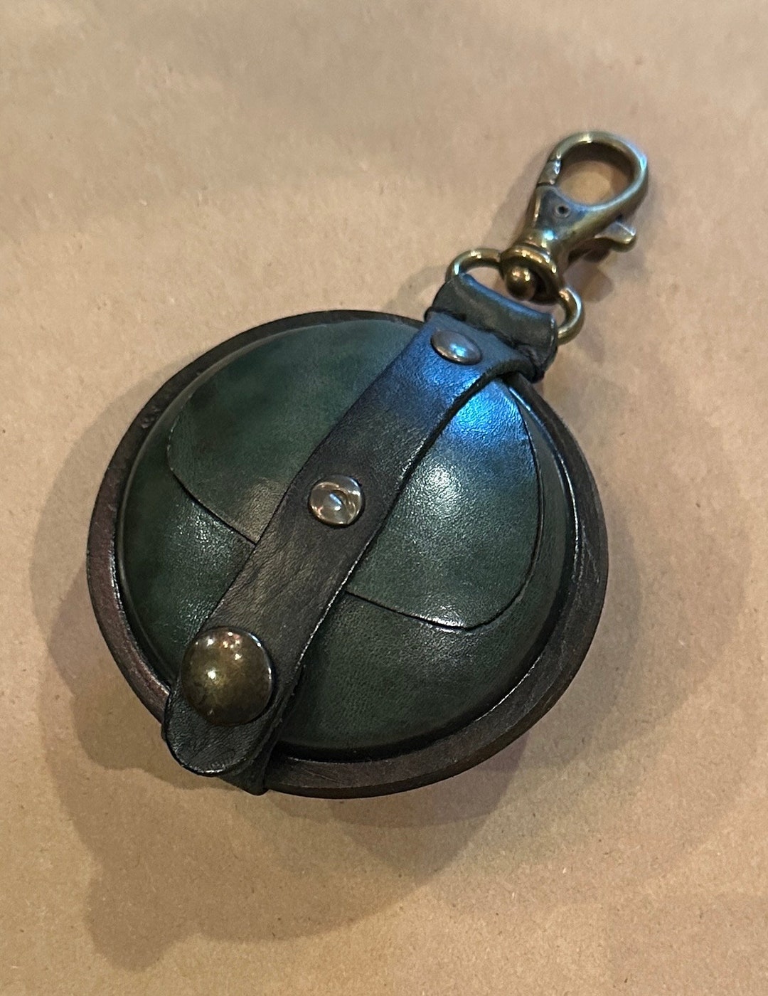 Beautiful Green Leather Coin Purse/key Chain, Made in Italy - Etsy