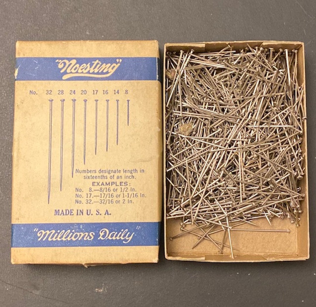 Vintage Box of Pins - Etsy