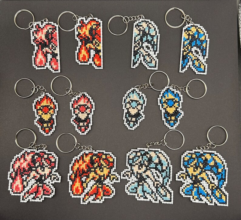 Legend of Zelda: Oracle of Seasons/ages Sprite Cross-stitch Keychains ...