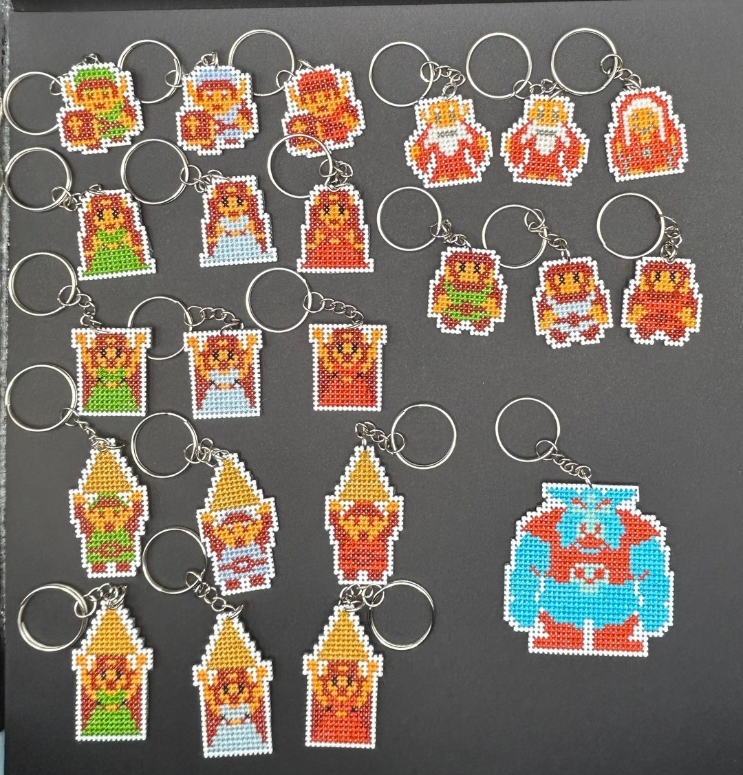 The Legend of Zelda NES Sprite Cross-stitch Keychains - Etsy