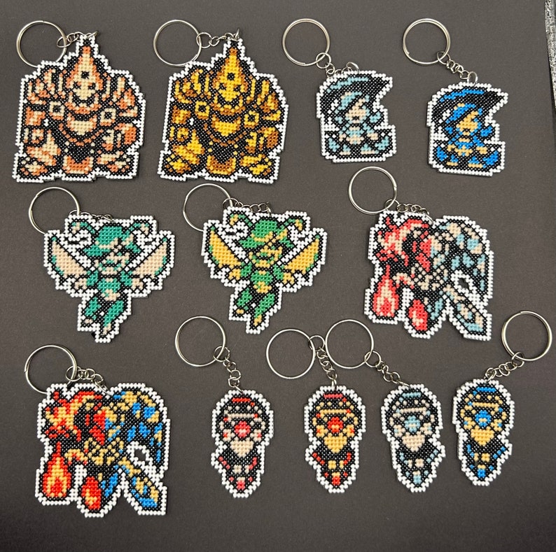 Legend of Zelda: Oracle of Seasons/ages Sprite Cross-stitch Keychains ...