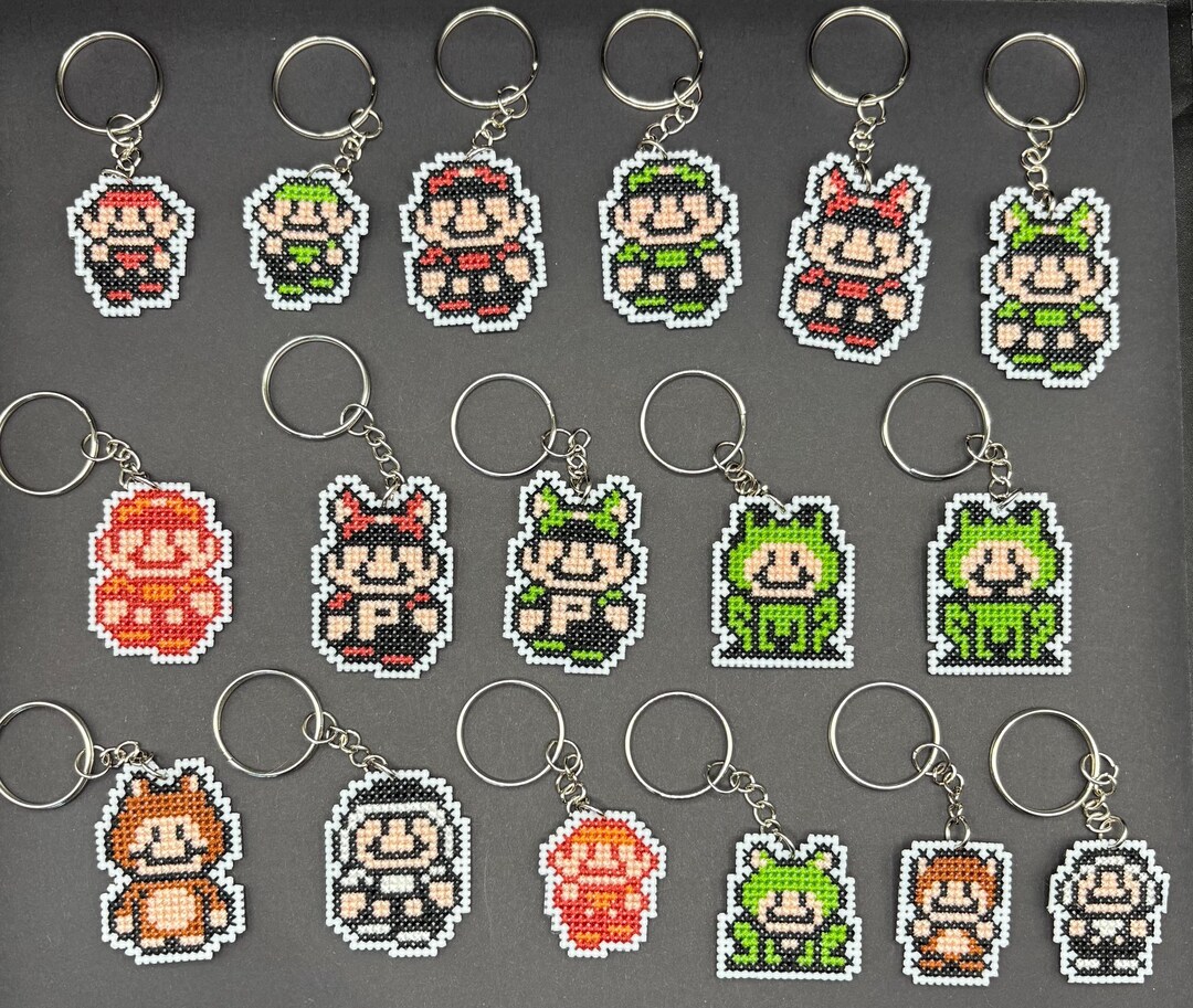 Super Mario Bros. 3 NES Sprite Cross-stitch Keychains - Etsy